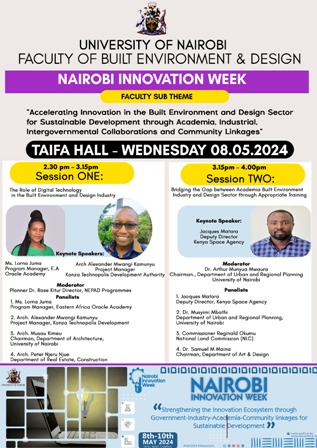 Nairobi Innovation Week 2024 | FACULTY OF THE BUILT ENVIRONMENT AND DESIGN